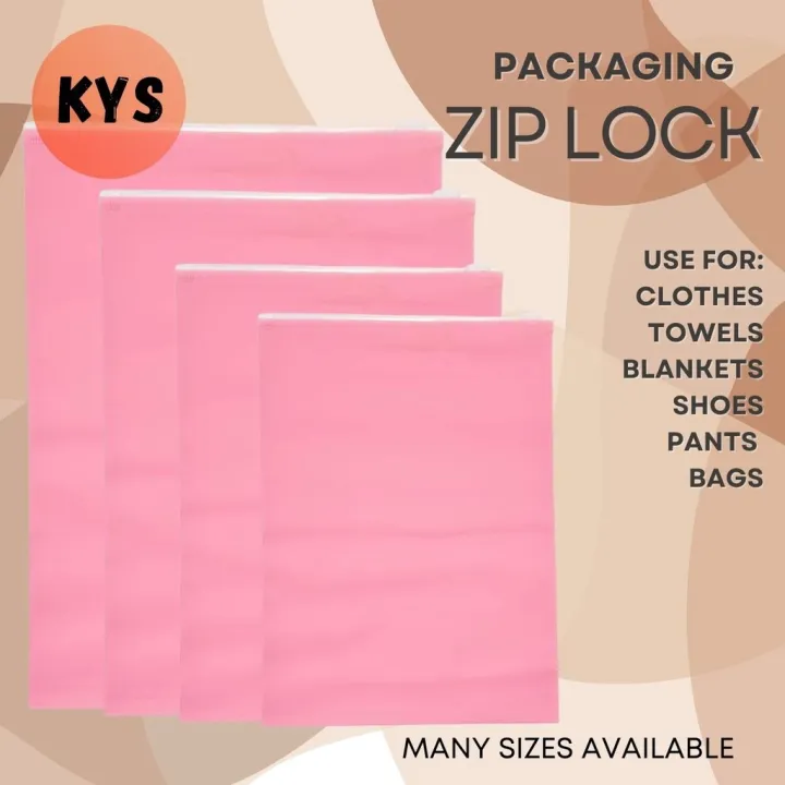 Pink Ziplock Seal Storage Bag Pouch Waterproof Travel Packing for ...