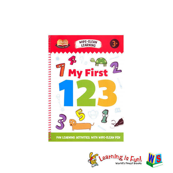 HELP WITH HOMEWORK WIPE-CLEAN LEARNING 3+-MY FIRST 123 | Lazada PH
