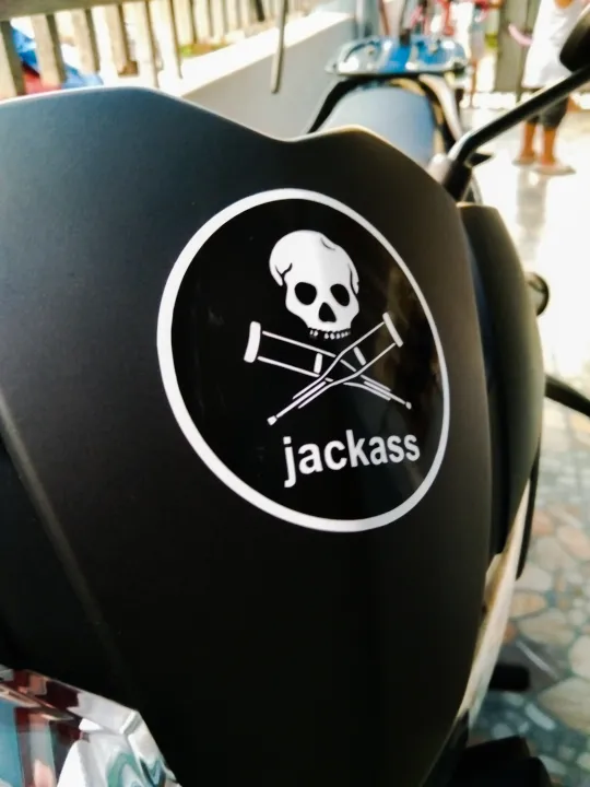 Jackass logo sticker For Cars, Motorcycle, Suv, Helmet, Laptop, and ...
