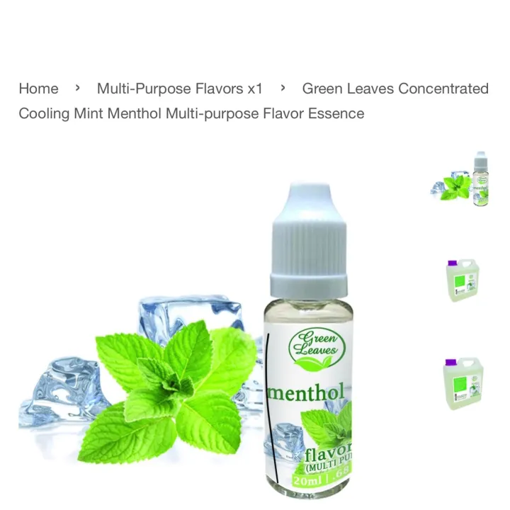 MENTHOL FOOD FLAVOR ESSENCE MULTI-PURPOSE NEW PACKAGING 1 x 30 ml ...