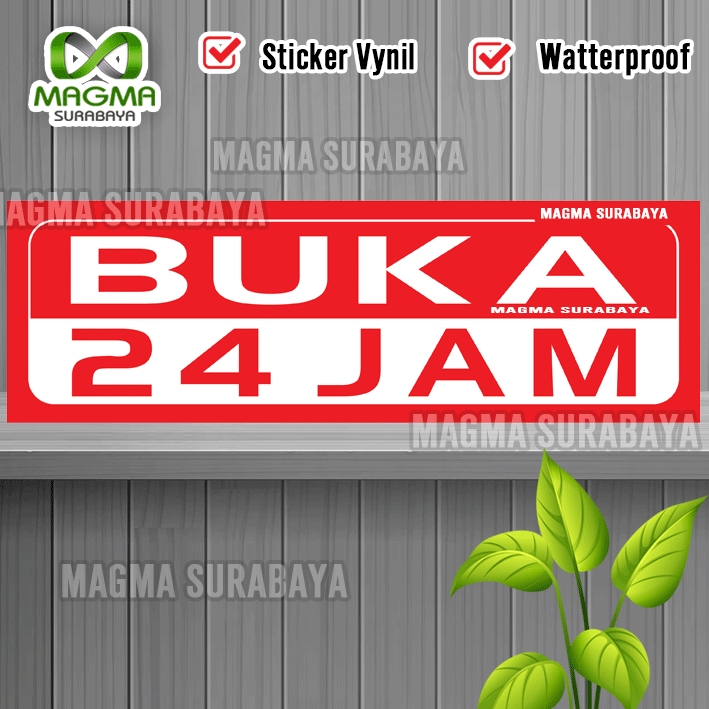 Stiker Buka 24 Jam Magma surabay | Lazada Indonesia