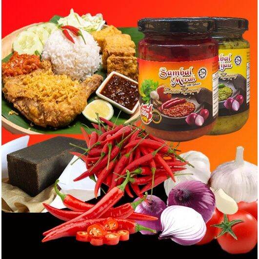PromotionSambal Ayam Penyet Sambal Merah dan Sambal Hijau Halal | Lazada