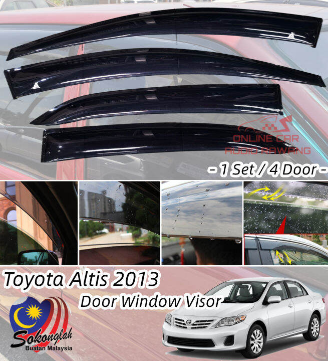 Toyota Altis 2013 Door Window Visor / Door Visor - 1 Set / 4 Door | Lazada