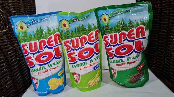 Super Sol Karbol 800ml Pine/Lemon/Sereh | Lazada Indonesia