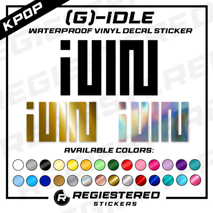 KPOP (g)i-dle (G)I-DLE GIDLE gi-dle Logo Vinyl Decal Sticker Waterproof ...