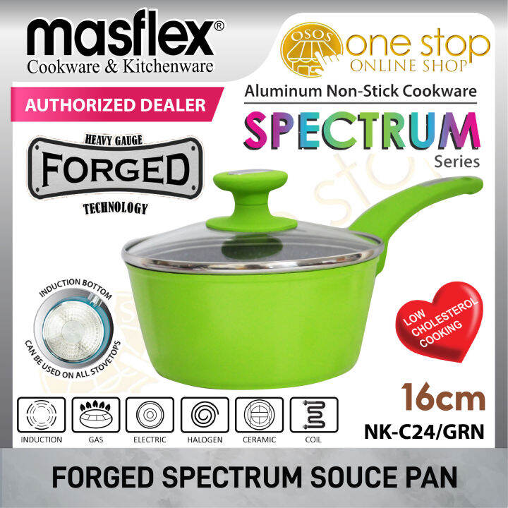 Masflex Original Spectrum Aluminum Non-Stick Induction Sauce Pan w ...
