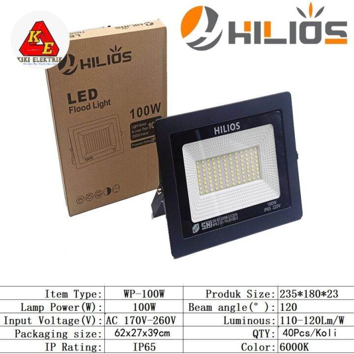 Lampu Sorot LED 100 Watt WP-100W HILIOS / WATERPROOF | Lazada Indonesia