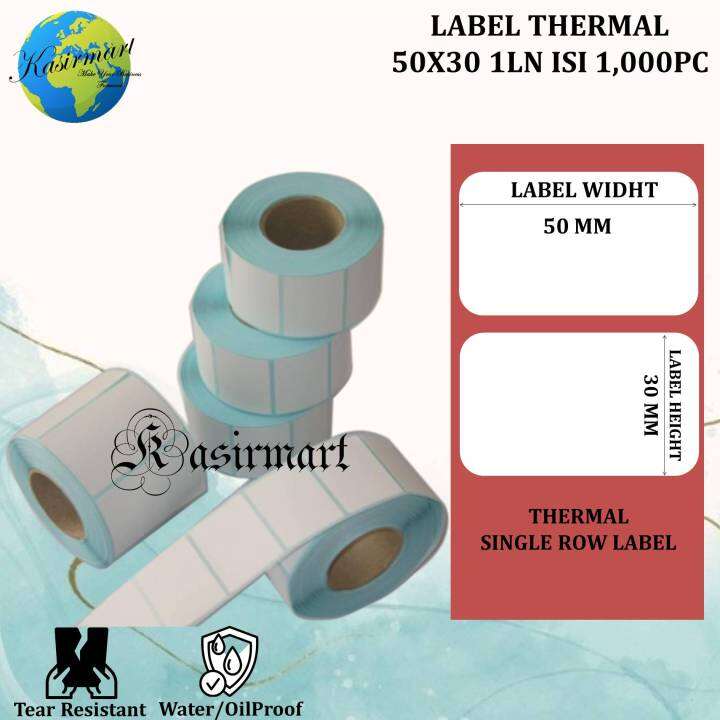 Label Thermal 50x30 isi 1000 Stiker Nama Arsip Dokumen Apotek Direct ...