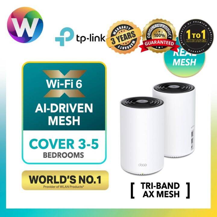 TP-LINK AX3600 Tri-Band Whole Home Ai-Driven AX WiFi 6 Mesh Wifi Router ...