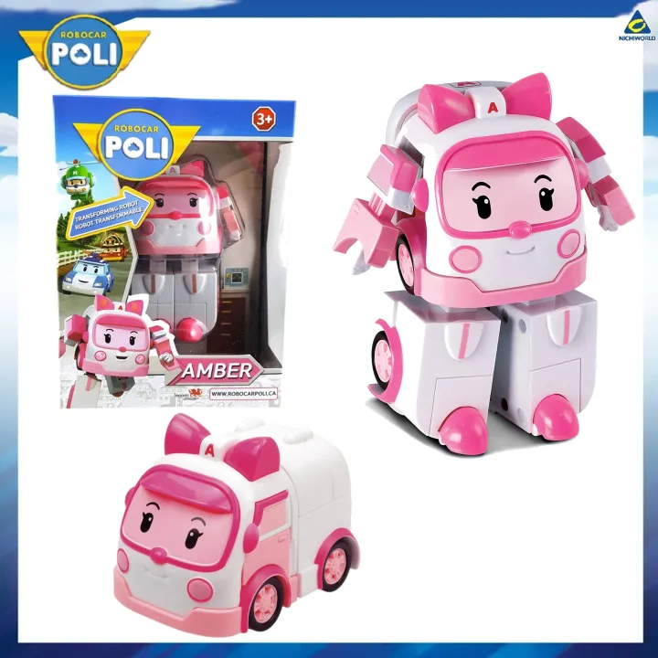 ROBOCAR POLI Mini Transforming Robot - Amber ของเล่นหุ่นยนต์แปลงร่าง โร ...