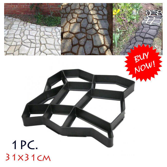 #978 Pathway Making Garden Decor Concrete Brick Frame 9-Grid Path Maker ...