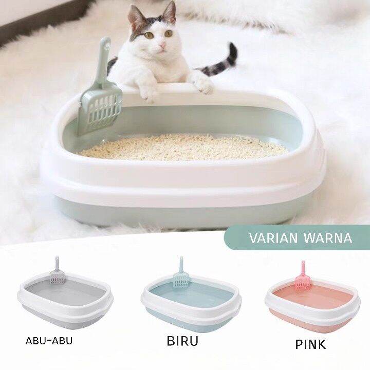 CHOBEST Cat Litter Box Free sekop Ukuran Besar Tempat Buang Air Kucing ...