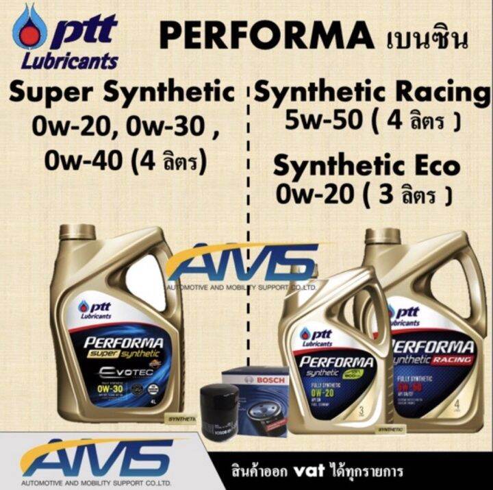 น้ำมันเครื่องปตท PTT EVOTEC Super Synthetic 0W-30 ,0W40 และ Synthetic 5W-30,40,50 และEco 0W-20 ...