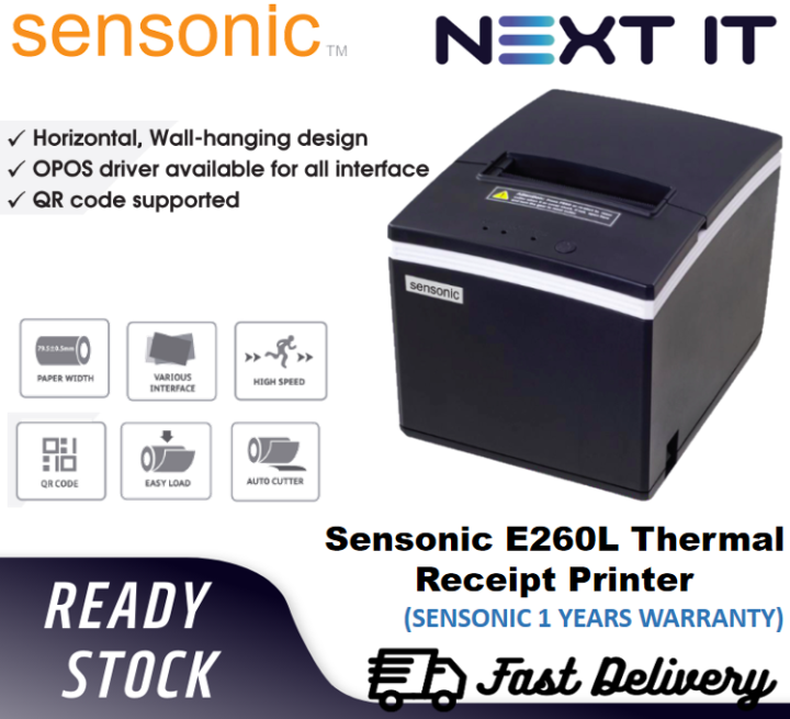[READY STOCK] Sensonic E260L Thermal Printer Receipt | Lazada