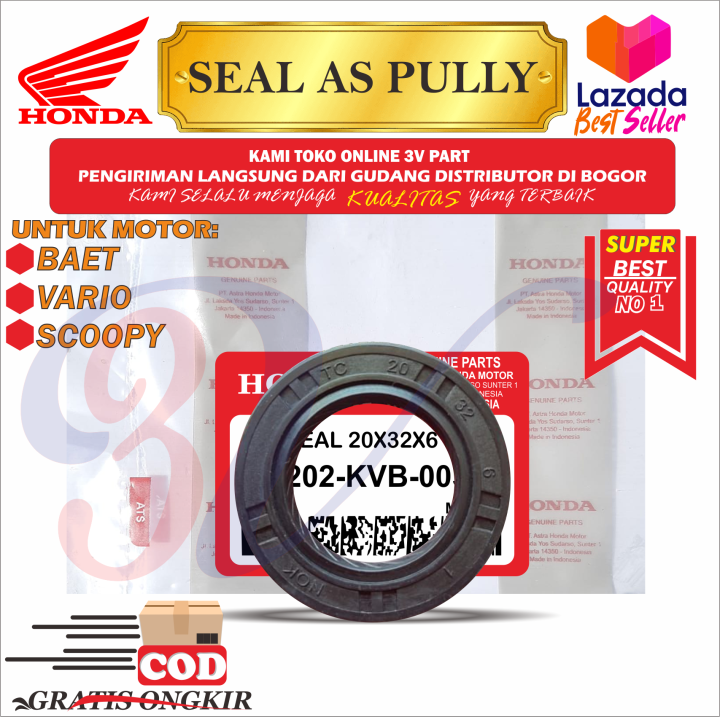 SEAL AS PULLEY 20X32X6 HONDA BEAT 91202-KVB-003 | Lazada Indonesia
