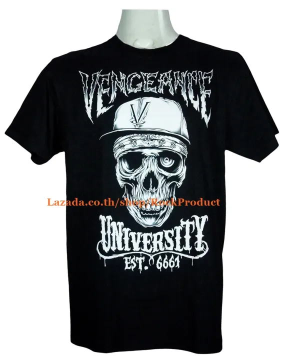 เสื้อวง VENGEANCE UNIVERSITY ไซส์ยุโรป เสื้อยืดวงดนตรีร็อค เสื้อร็อค ...