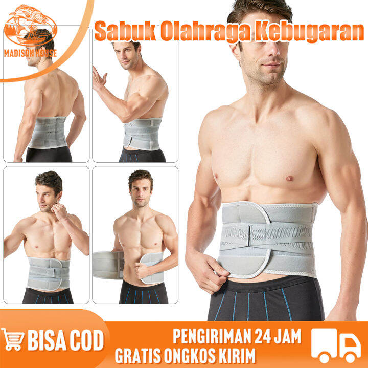 Pria Wanita Perut Perut Sabuk Sport Keringat Ikat Pinggang Penopang ...