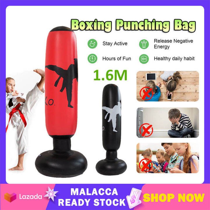 Boxing Column With Pump 1.6M Inflatable Children Boxing Punch Kicking ...
