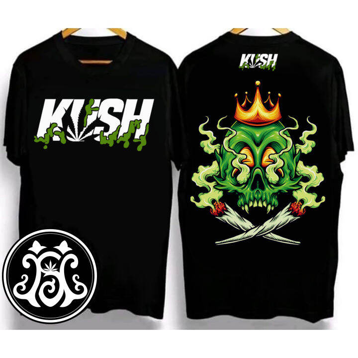 KUSH NEW DESIGN TREND 420 Skull Smoke MEN'S T shirt A4 PRINT/ COLORED ...