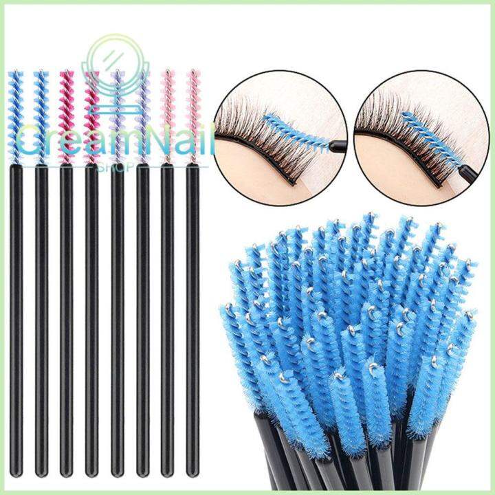 แปรงปัดขนตา Peralatan Rias ที่ต่อขนตา100ชิ้นสำหรับครีมเล็บแปรงมาสคาร่าชุดแปรงแต่งหน้าเครื่องมือ ...