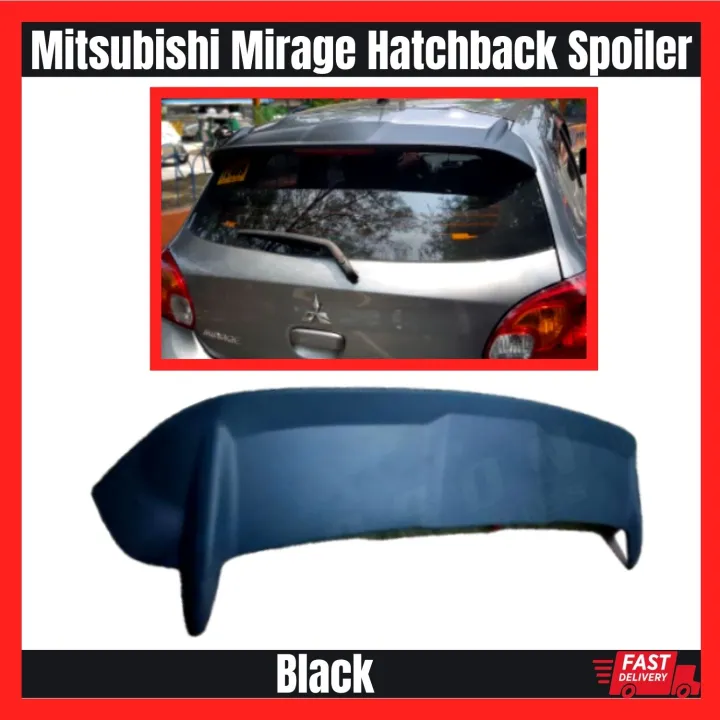 Mitsubishi Mirage Hatchback Spoiler Black (Mirage Accessories) | Lazada PH