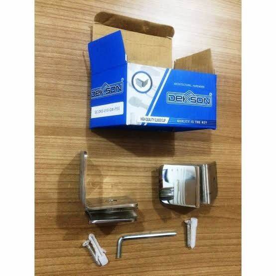 Glass Clip L Dekkson GC 018 GW PSS Jepitan Kaca ke Tembok | Lazada Indonesia