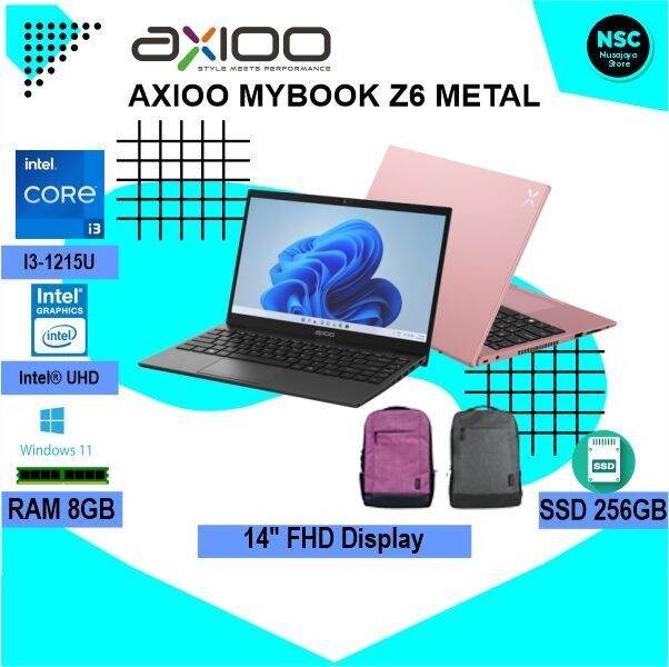 AXIOO MYBOOK Z6 METAL CORE I3 1215U 8GB 256GB SSD 14" FHD WIN11 | Lazada Indonesia