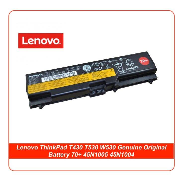 Lenovo ThinkPad T430 T530 W530 Genuine Original Battery 70+ 45N1005 ...