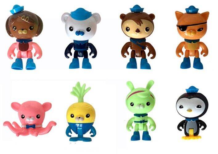 xczfhfj 8 Pcs The Octonauts Action Figures with Cake Topper for Kids ...