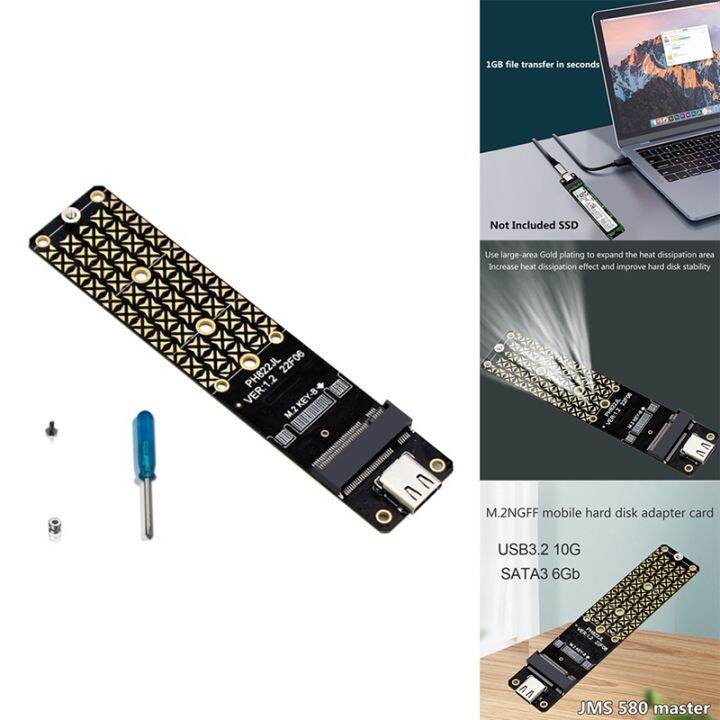 NGFF M.2 B Key SATA Hard Disk Adapter SSD To USB3.1 Type-C 10G ...