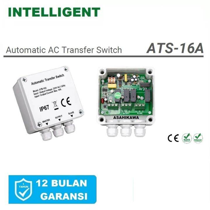 Intelligent Mains Switching/Mains Priority Circuit 16A 220V Automatic AC Transfer Switch ATS 16A ...