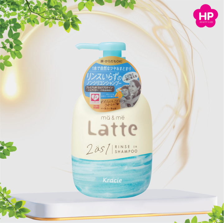 Dầu Gội Xả 2 Trong 1 Dưỡng Tóc Suôn Mượt Dành Cho Cả Gia Đình Kracie Ma & Me Latte 2 In 1 Rinse ...