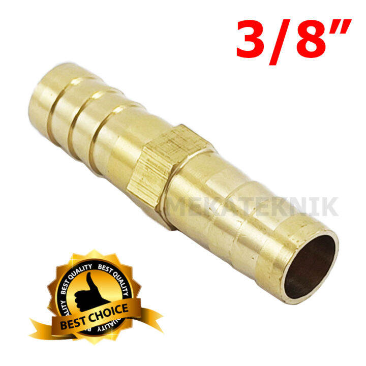 NEPEL SAMBUNGAN SELANG LURUS KUNINGAN ASLI 3/8" UNTUK SELANG LPG GAS ...