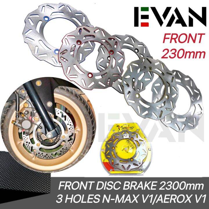 EVAN.ph Front Disc Brake Disc Plate 230mm 3Holes For Nmax v2/Aerox v1 | Lazada PH