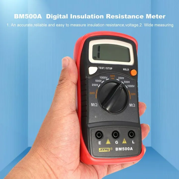 CH BM500A 1000V เครื่องวัดฉนวนดิจิตอล,Megohmmeter,มัลติมิเตอร์ Dc/ac ...