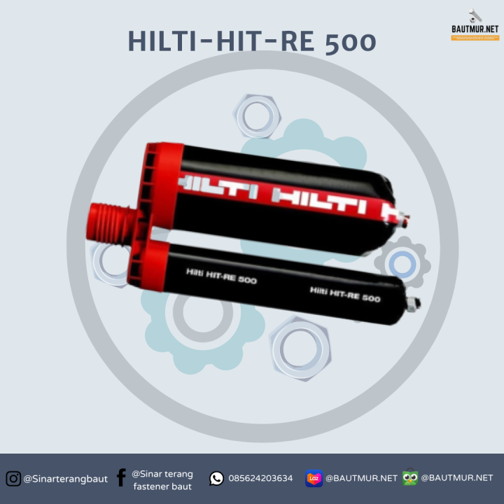 (BISA COD) Chemical Hilti HIT-RE 500 500ml | Lem Beton dan Angkur dan ...