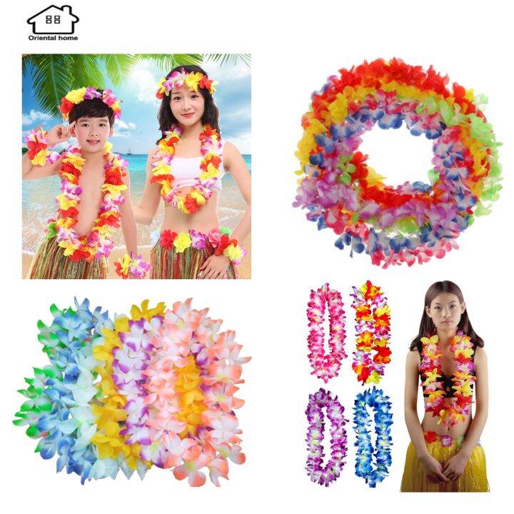 Hawaiian Beach Party Wreath Summer Neck Wreath Favors Artificial ...