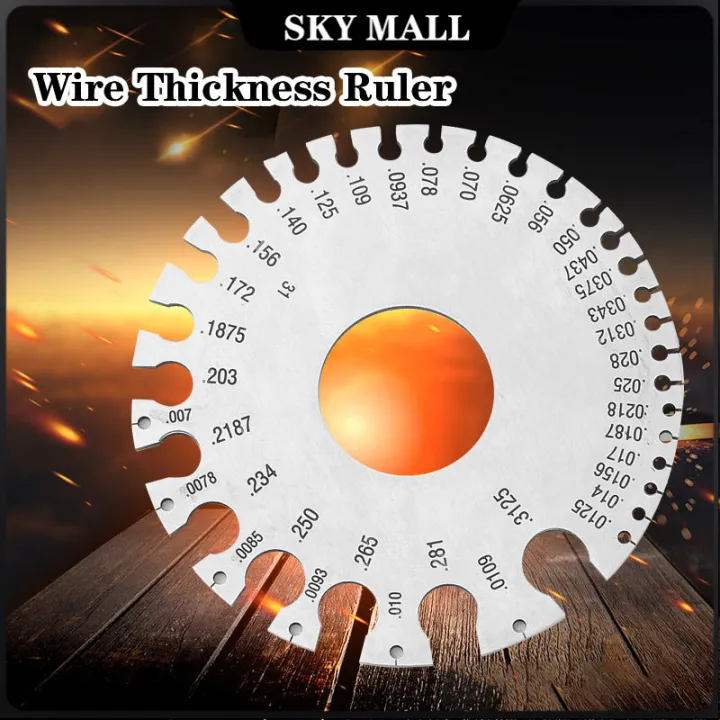 0-36 Wire Thickness Ruler Round AWG SWG Wire Thickness Ruler Gauge ...