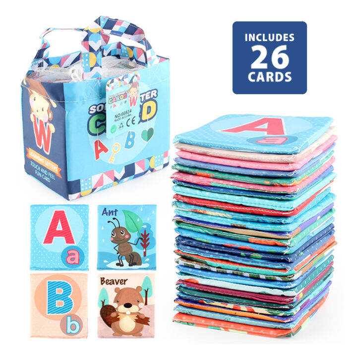 26pcs Soft Flashcards Learning Baby Cloth Book Educational Toy Letter ...