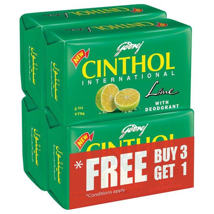 1 PACK Cinthol Soap JUMBO SIZE (175g x 4pcs) - Made in India - Imported ...