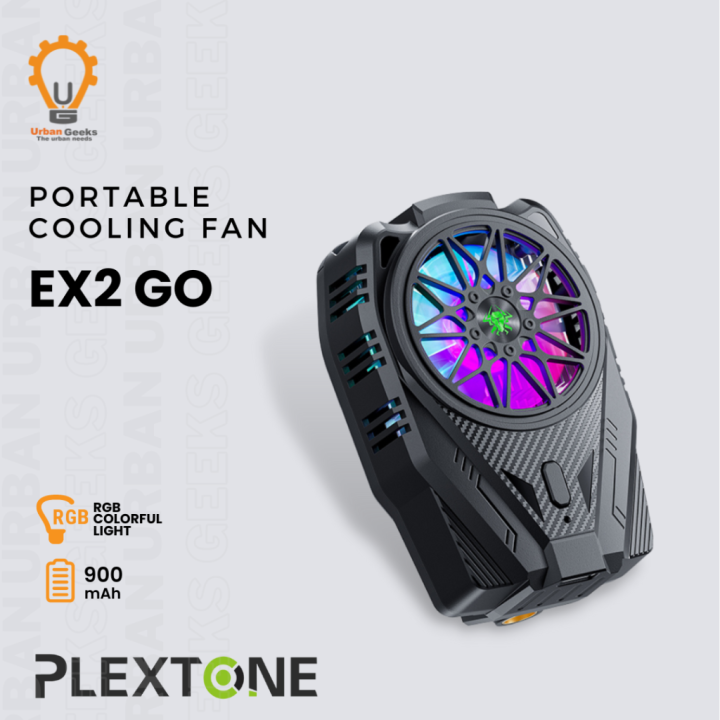 Plextone EX2 Go Portable Radiator Fan Cooler Chargerable Cooling ...