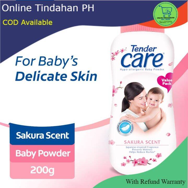 Tender Care Sakura Scent Hypo-Allergenic Baby Powder 200g | Lazada PH