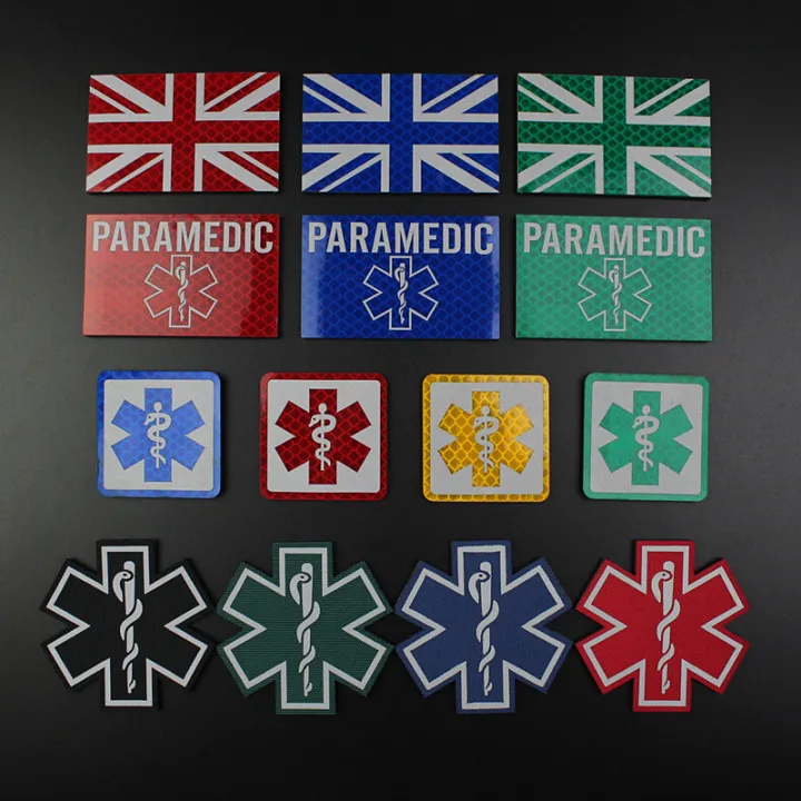 Highlight 3M reflective medical Velcro rescue snake badge rice flag ...