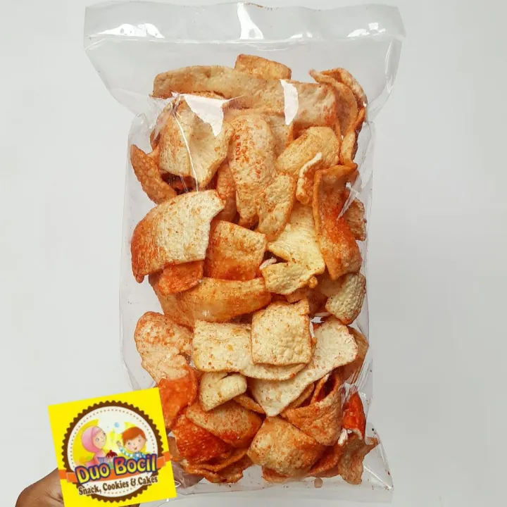 Slondok Kerupuk Singkong rasa Pedas Balado 200 Gram - Duo Bocil Snack ...