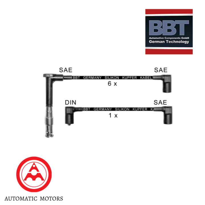 Mercedes Benz Bbt Plug Cable Set M104-980 981 99024V-UTE>95 7Pcs Oe ...