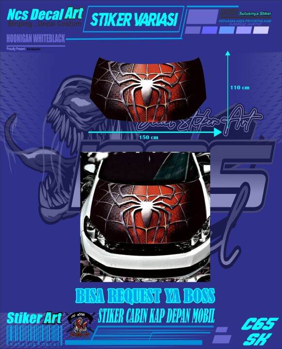 Sticker mobil stiker kap depan mobil sticker bemper mobil stiker kap ...