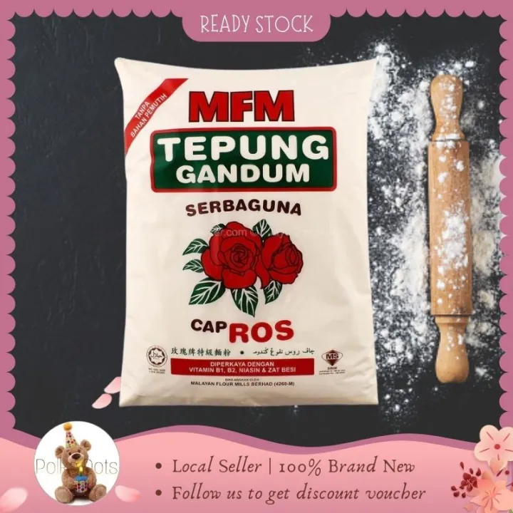 850g Tepung Gandum Serbaguna Cap Ros MFM | Lazada