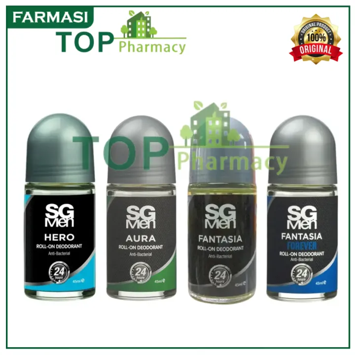 SG Men Deodorant Roll On 45ml ( Hero / Aura / Fantasia / Fantasia ...