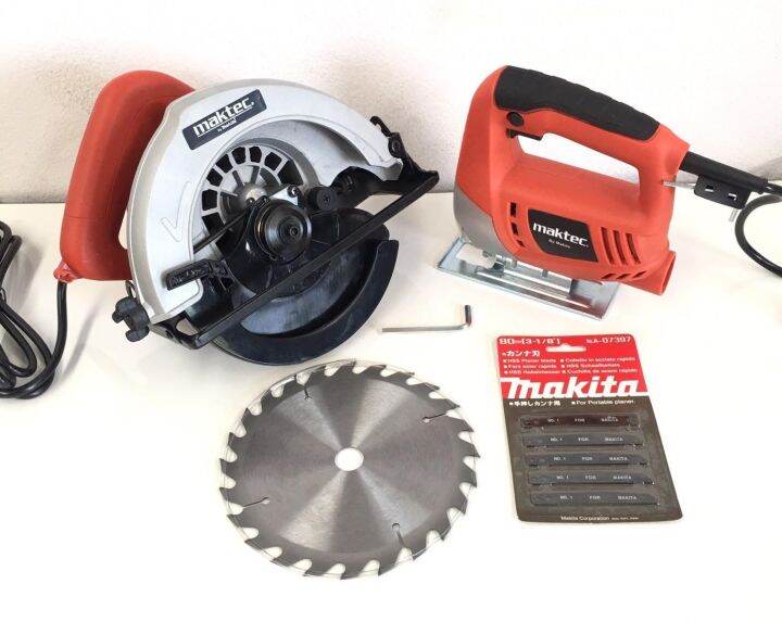 เลื่อยวงเดือน Maktec 7 นิ้ว MT580+ เลื่อยจิ๊กซอว์ Maktec MT431 แถมใบเลื่อยวงเดือน และใบเลื่อย ...