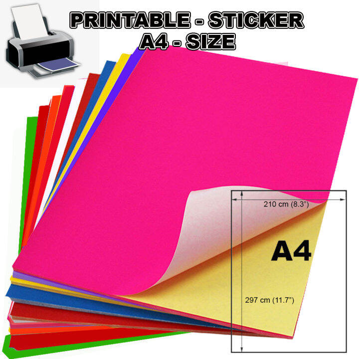 A4 Printable Sticker Paper A4 Size in 10 pcs for (P56.00) and 5 pcs for ...